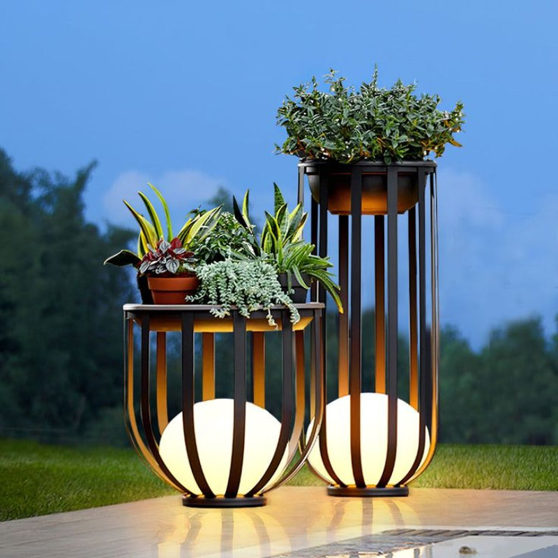 Solar Outdoor Side Table with Light – Kiyo Home